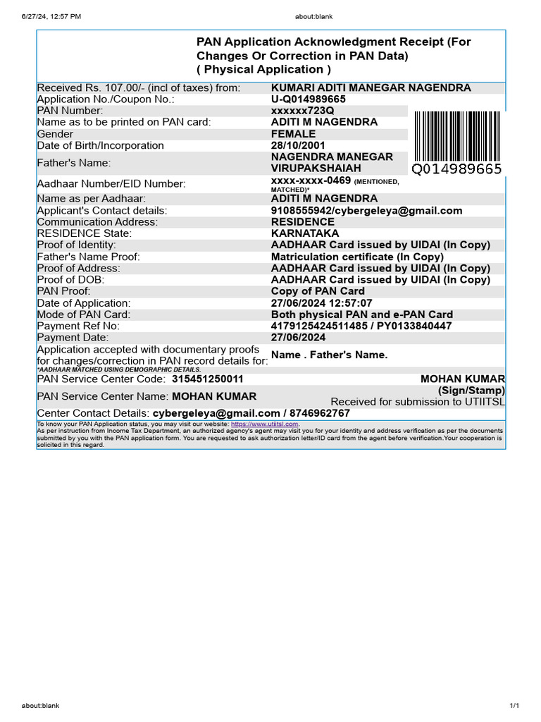 ADITI M NAGENDRA Ack | PDF | Access Control | Authentication