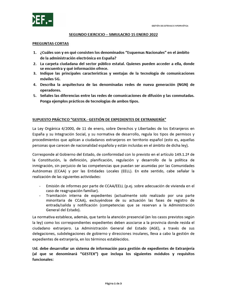 Simulacro Ej2 Corregido | PDF | España