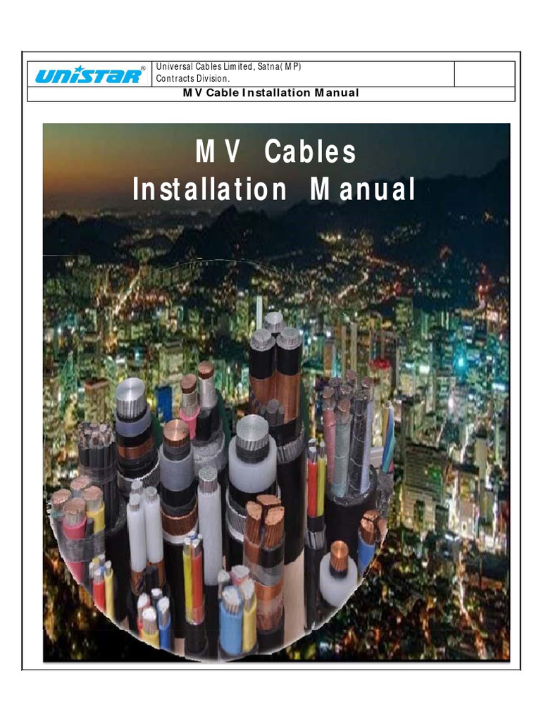 Installation Manual MV Cable | PDF | Electrical Resistance And Conductance | Trench