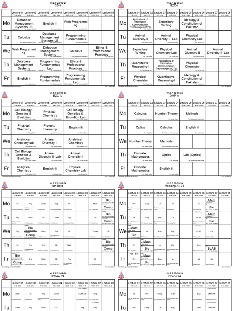 24 06 24 Classes | PDF | Mathematics | Life Sciences