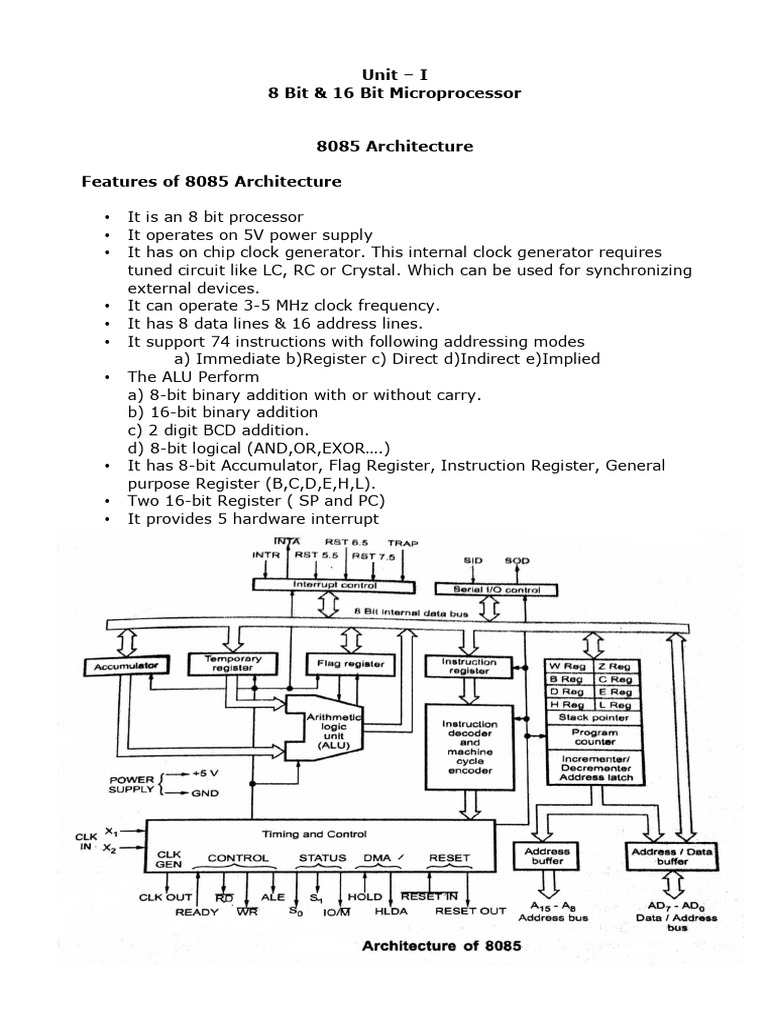 Unit I Notes Pdf Input Output Central Processing Unit
