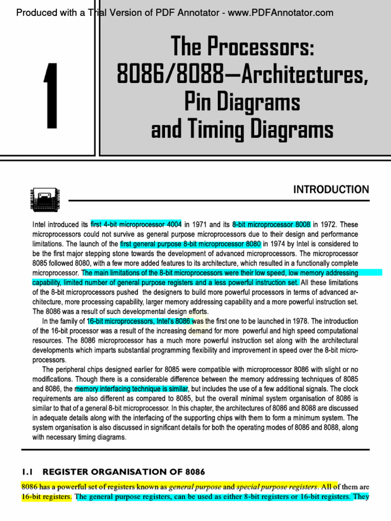 8086-Signals and Architecture | PDF | Computers