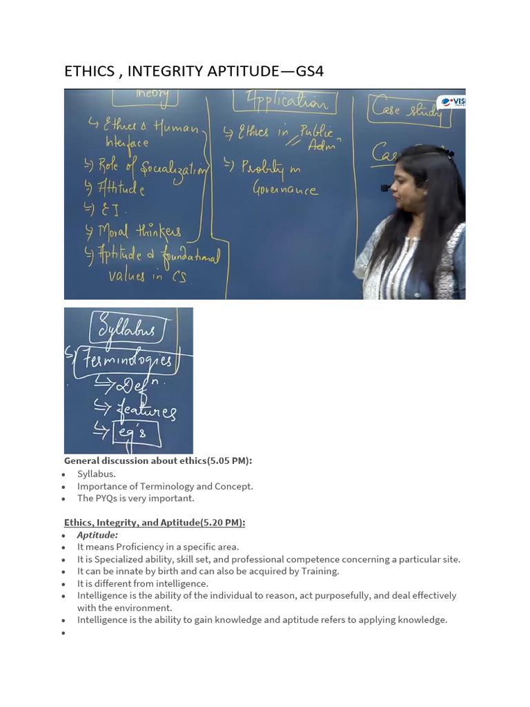 Ethics Gs4 | PDF | Attitude (Psychology) | Prejudices