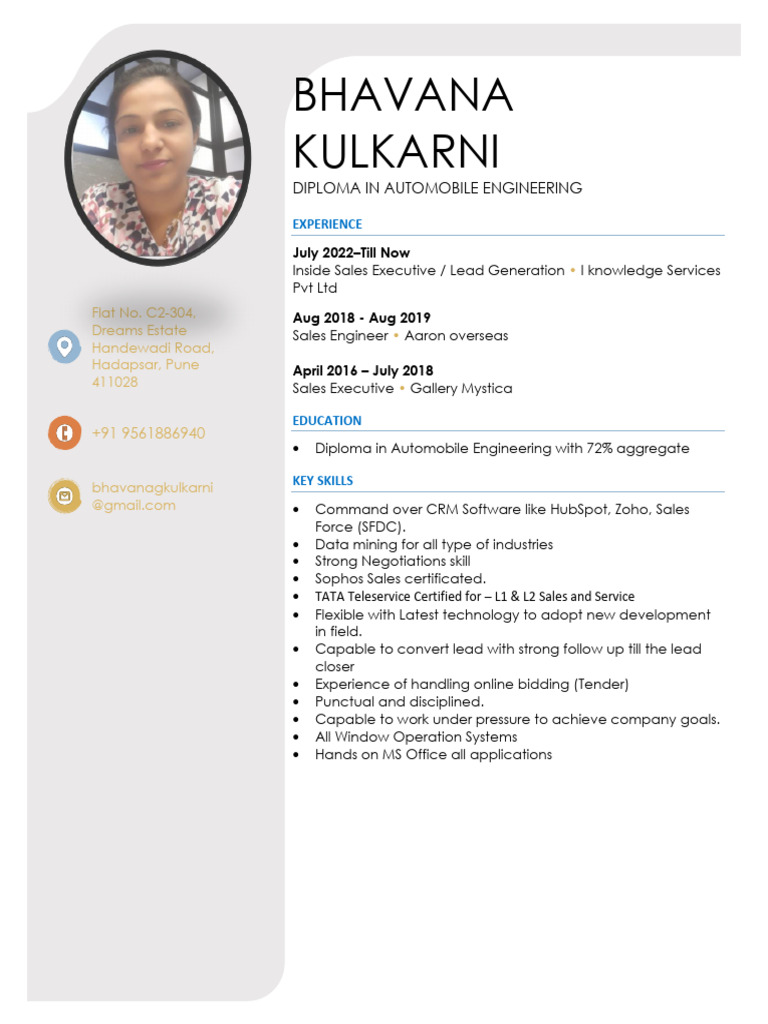 Bhavana Kulkarni Resume Oct 2023 | PDF