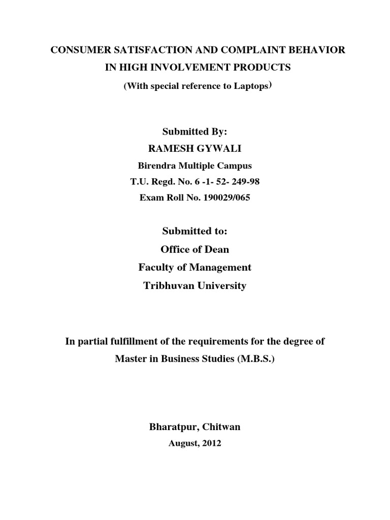 Cover Page | PDF | Thesis | Behavior