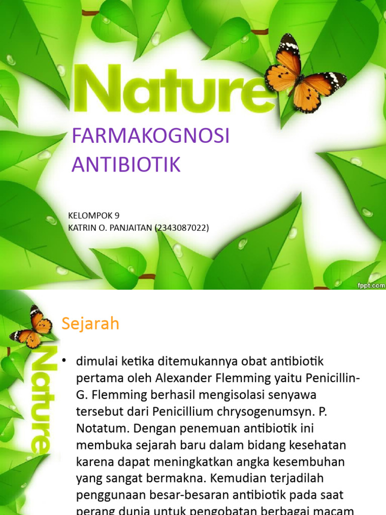 Sejarah dan Penggolongan Antibiotik | PDF