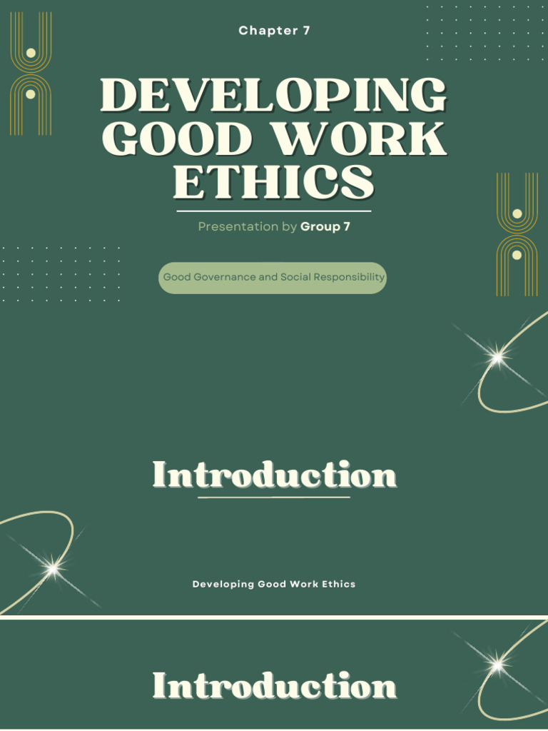 Chapter 7 Developing Good Work Ethics | PDF | Employment | Integrity