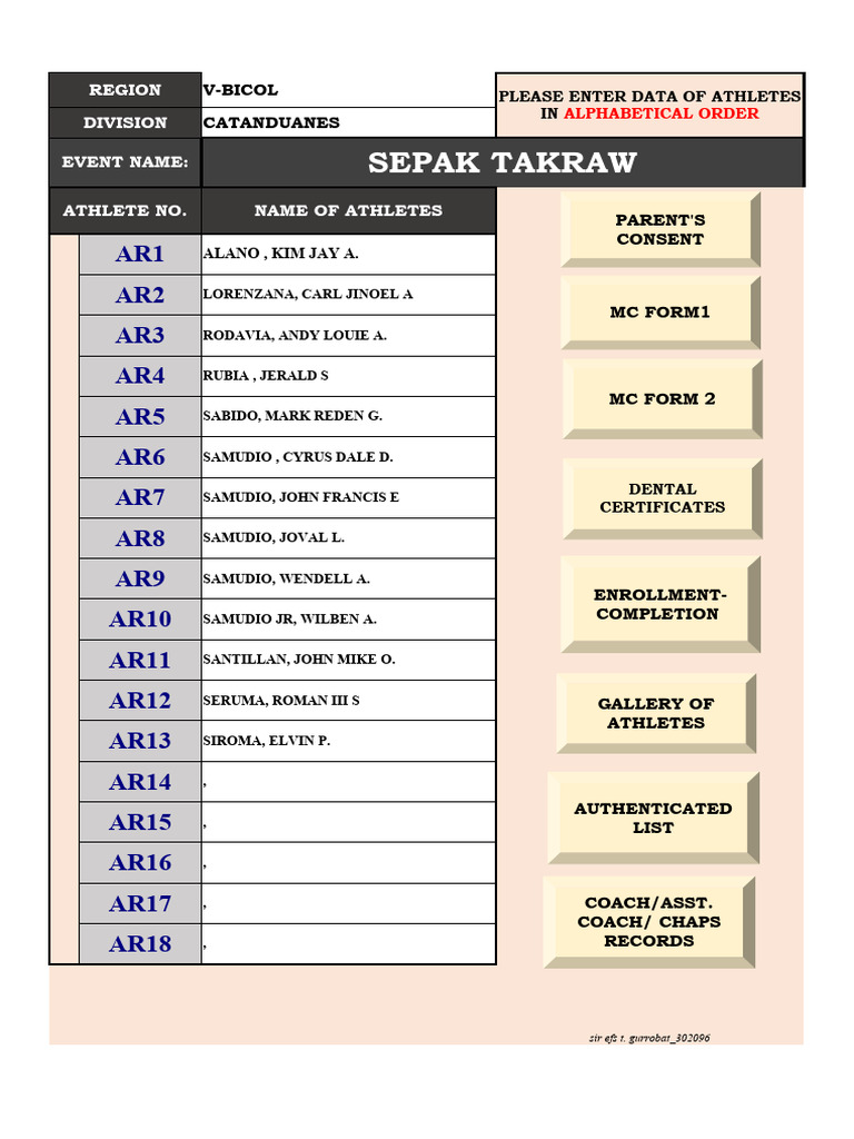 Athlete Records | PDF