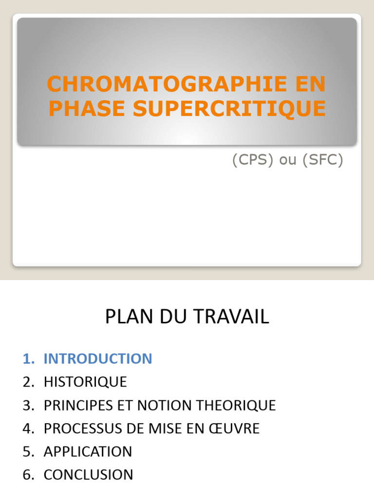 Chromatographie en Phase Supercritique | PDF | Chromatographie | Fluide ...