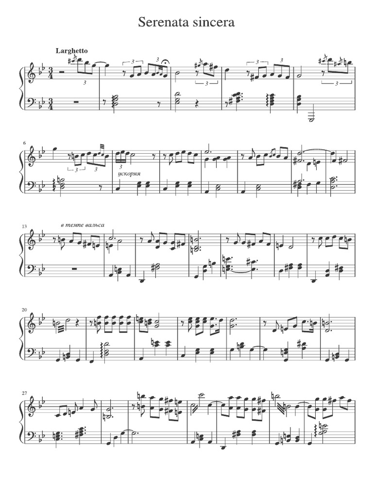 Serenata Sincera Spartito | PDF