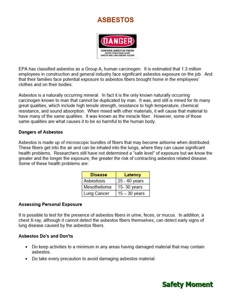 Asbestos | PDF | Asbestos | Occupational Safety And Health