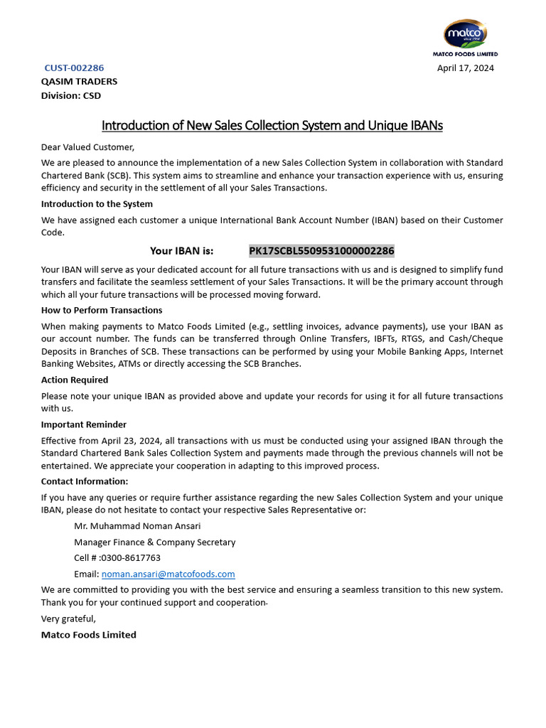 Cust-002286 - Qasim Traders | PDF