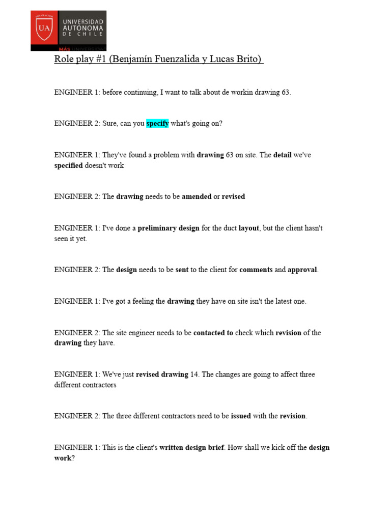 Role Play 1 BF - LB | PDF