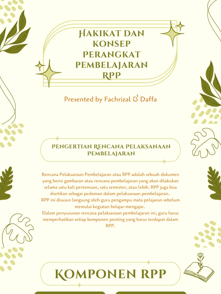 Hakikat Dan Konsep RPP Ijal & Dapa | PDF