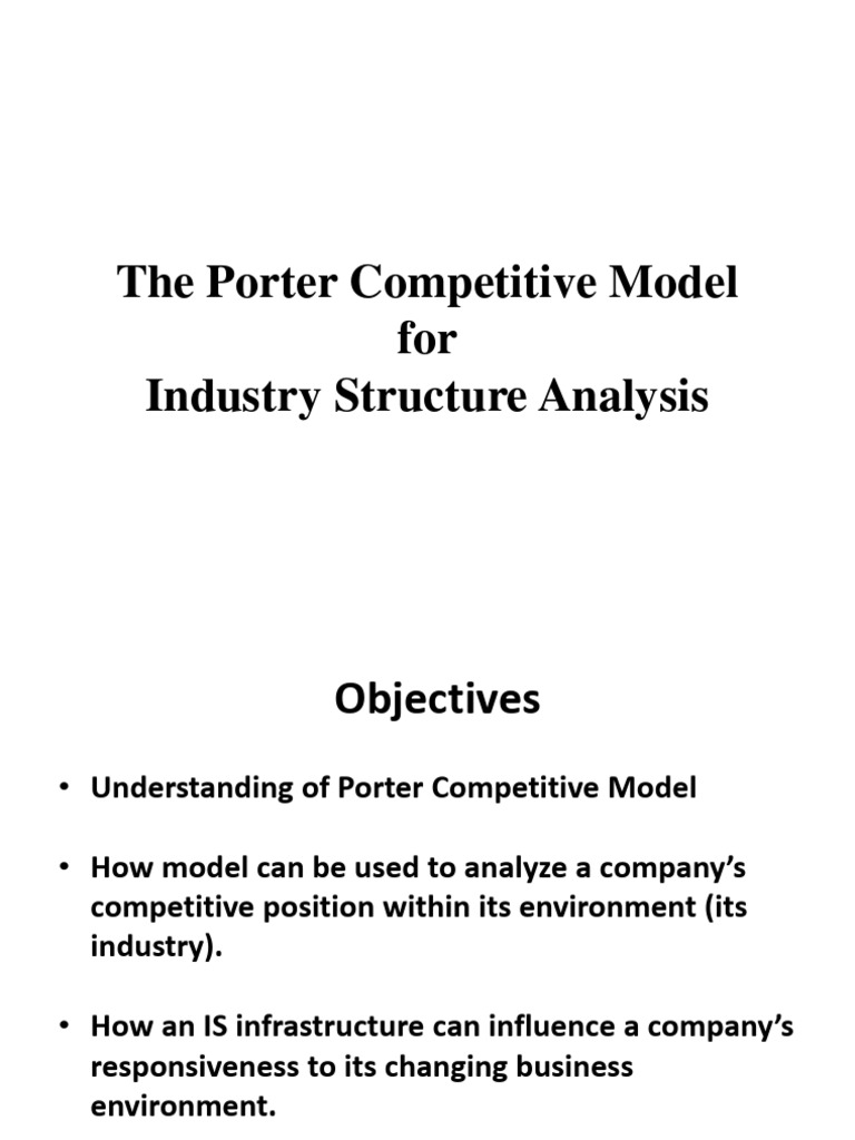 Porters Competitive Model | PDF | Personal Computers | Strategic Management