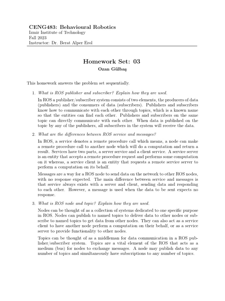 ROS Fundementals With Examples | PDF | Constructor (Object Oriented ...