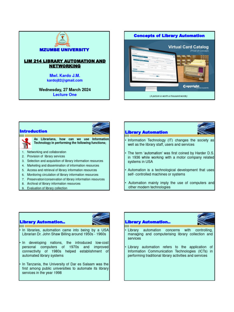 LECTURE 1 | PDF | Libraries | Library (Computing)