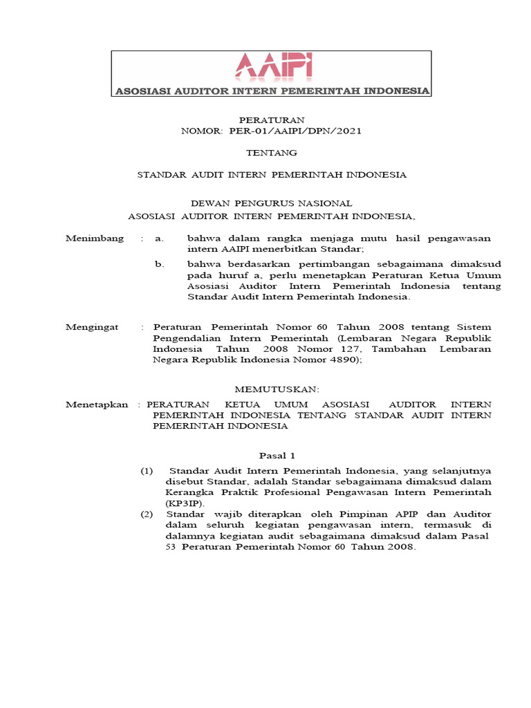 3.a. Standar Audit Intern 2021 | PDF