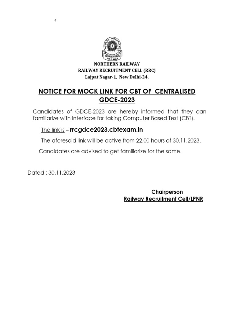 GDCE_MOCK_Notice | PDF