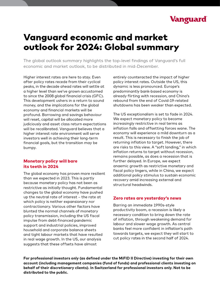 GBP Vemo Summary 2024 Vanguard | PDF | Fiscal Policy | Bonds (Finance)