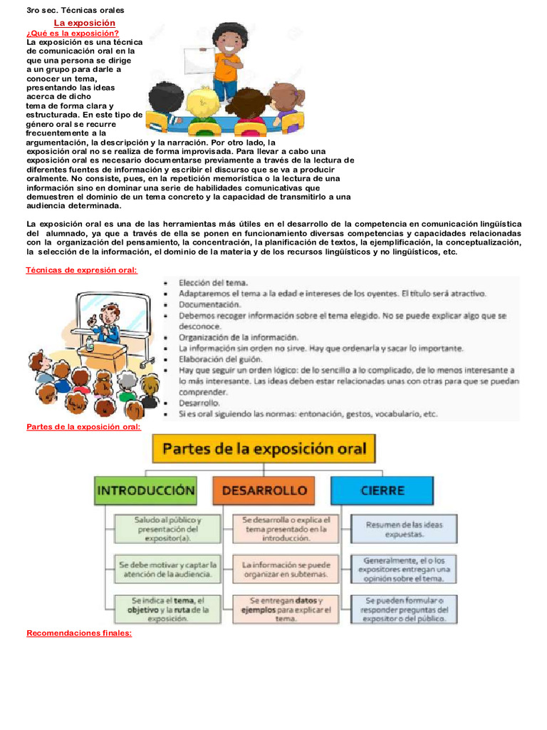 Técnicas de Exposición Oral Efectiva | PDF | Crecimiento personal y ...