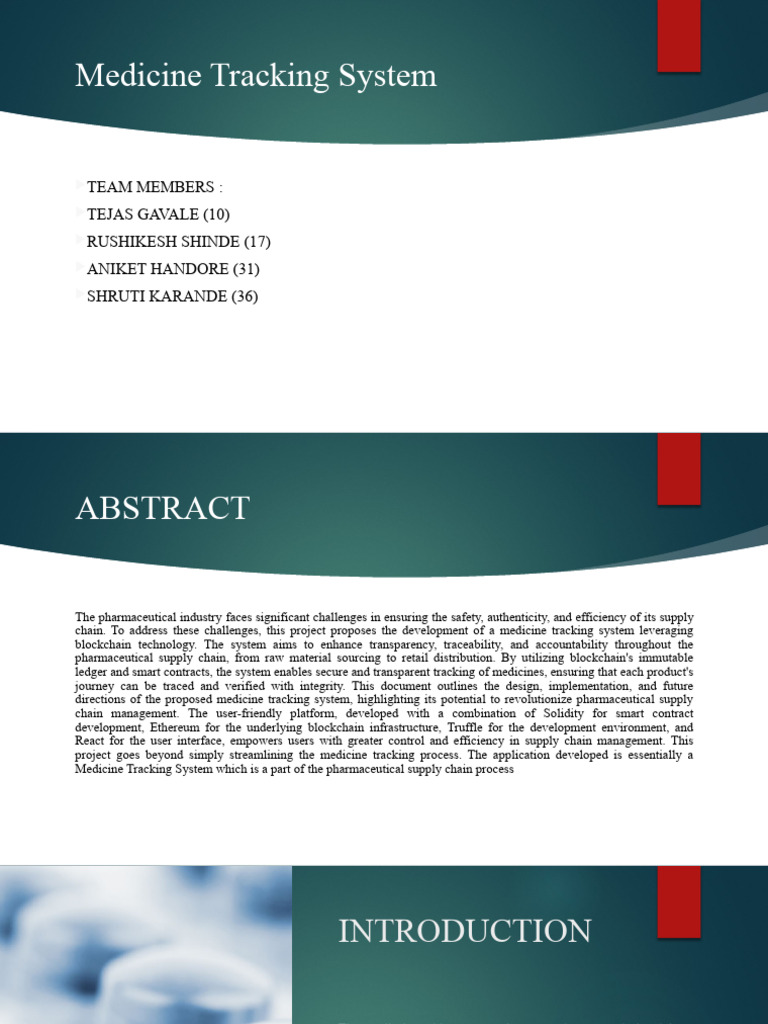 Medicine Tracking System | PDF | Supply Chain | Supply Chain Management