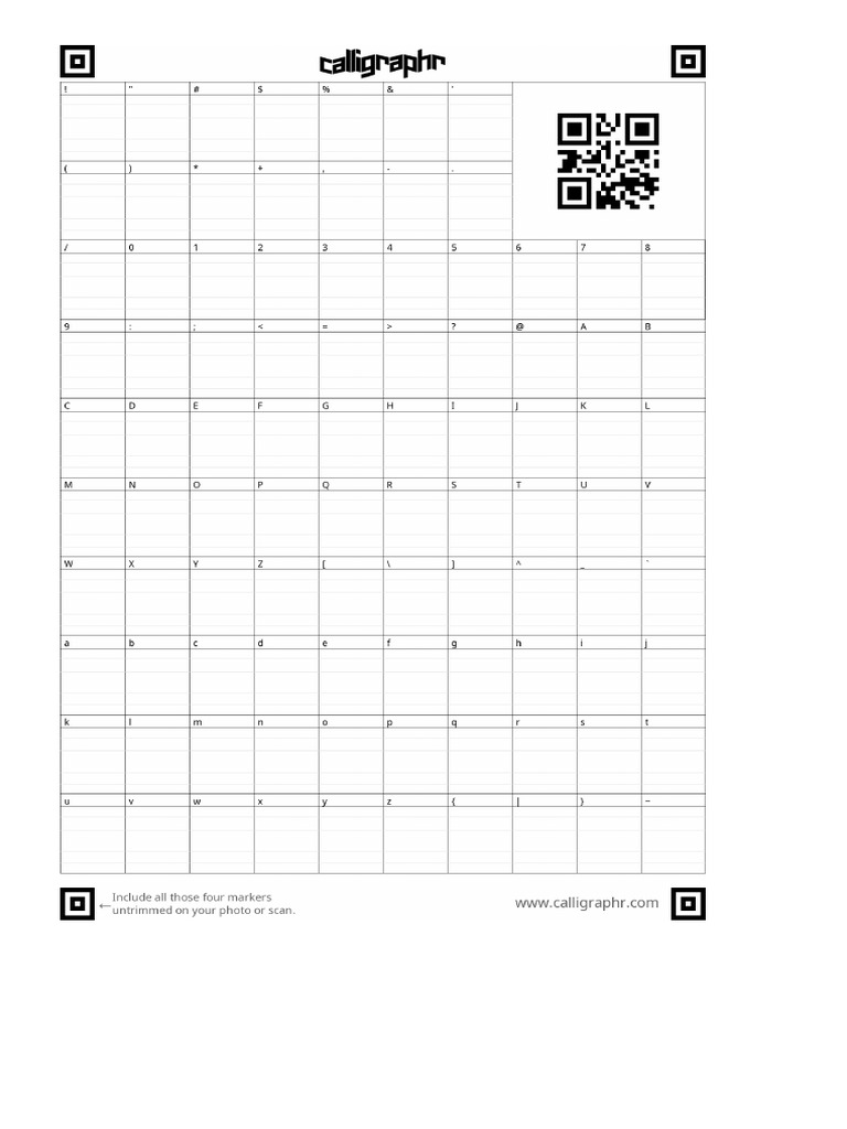 Calligraphr Template | PDF