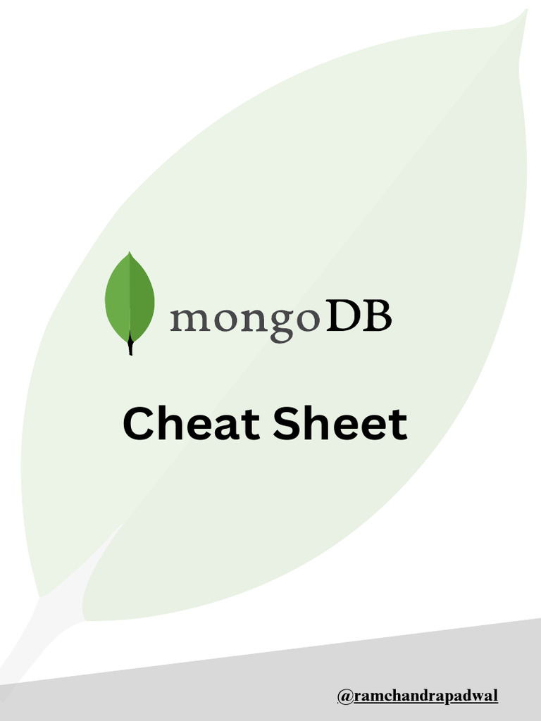 Mongodb Pdf Mongo Db Database Index