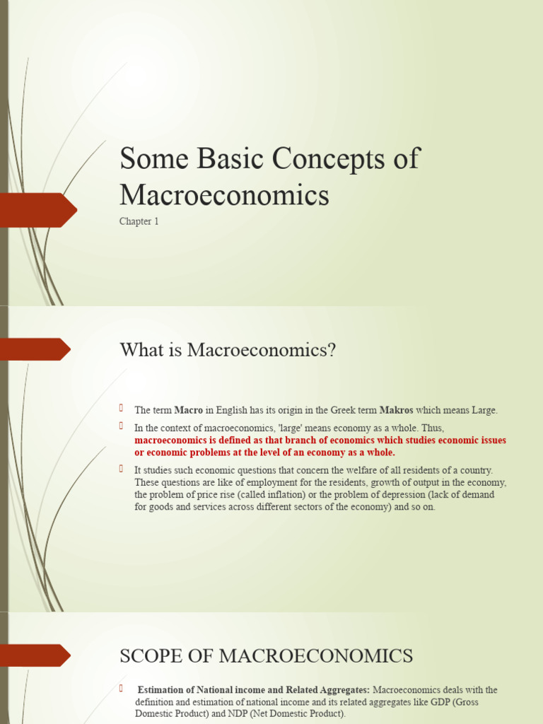 Some Basic Concepts of Macroeconomics | PDF | Macroeconomics | Capital (Economics)