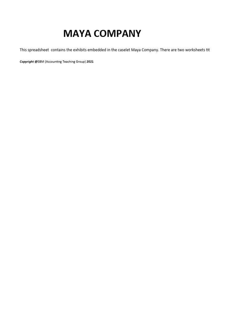 Maya Company Financial Exhibits Summary | PDF | Financial Services ...