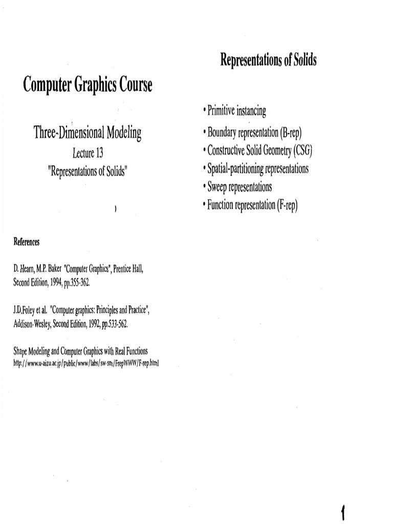 3DModeling3_Representation | PDF