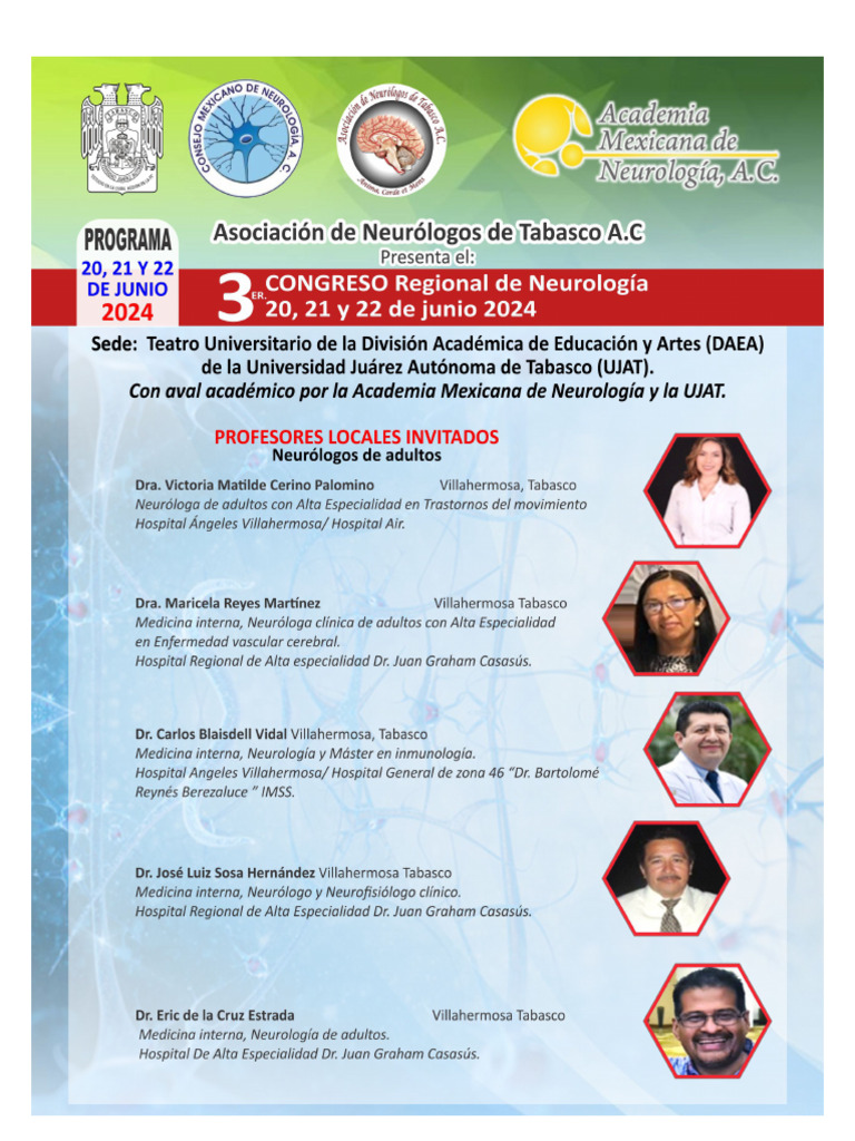 Programa Del Congreso 2023 Neurologia . | PDF