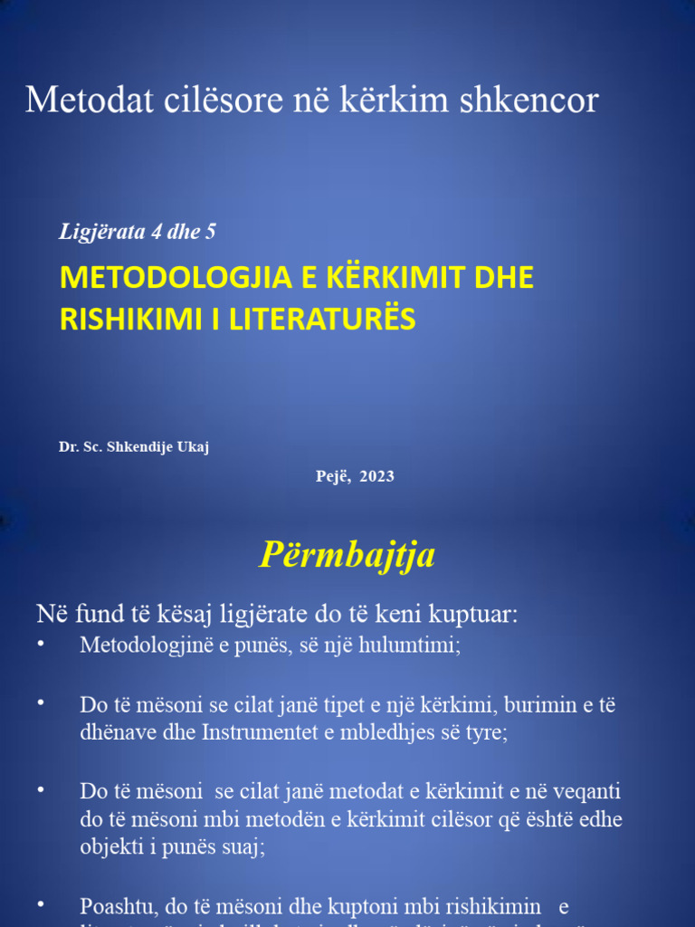 Ligjerata 4 5 SLLAJDET | PDF