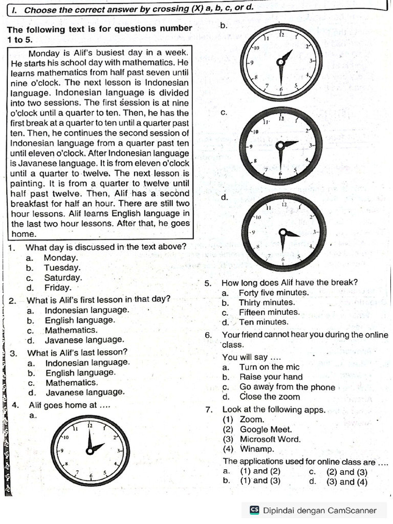 Tugas B Inggris 7abc | PDF