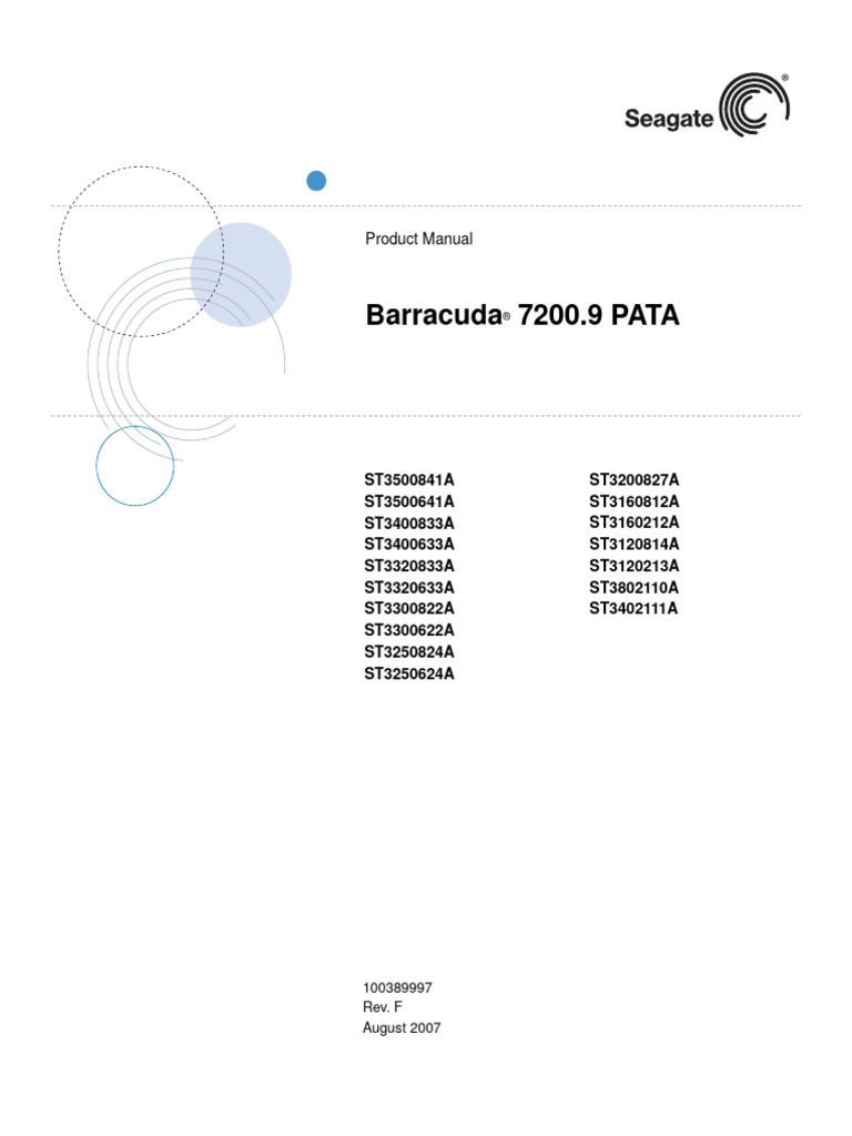 HDD Seagate Barracuda 7200.9 | PDF | Hard Disk Drive | Computing