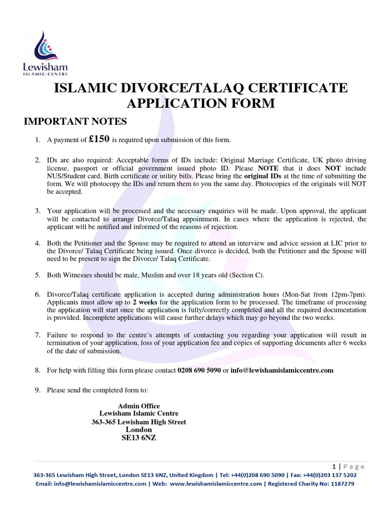 18-05-24 - Current Divorce Application Form | PDF | Identity Document ...