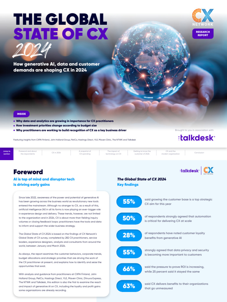 The Global State of CX 2024 - Talkdesk | PDF | Artificial Intelligence ...