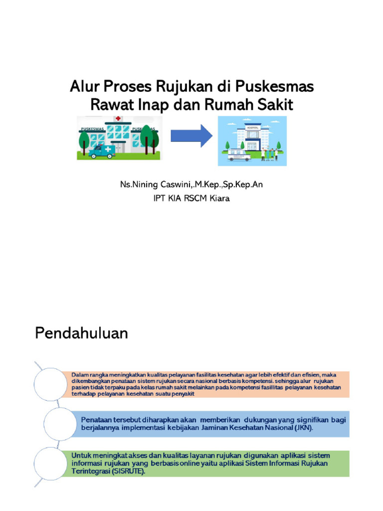 Alur Proses Rujukan Di Puskesmas Rawat Inap Dan | PDF