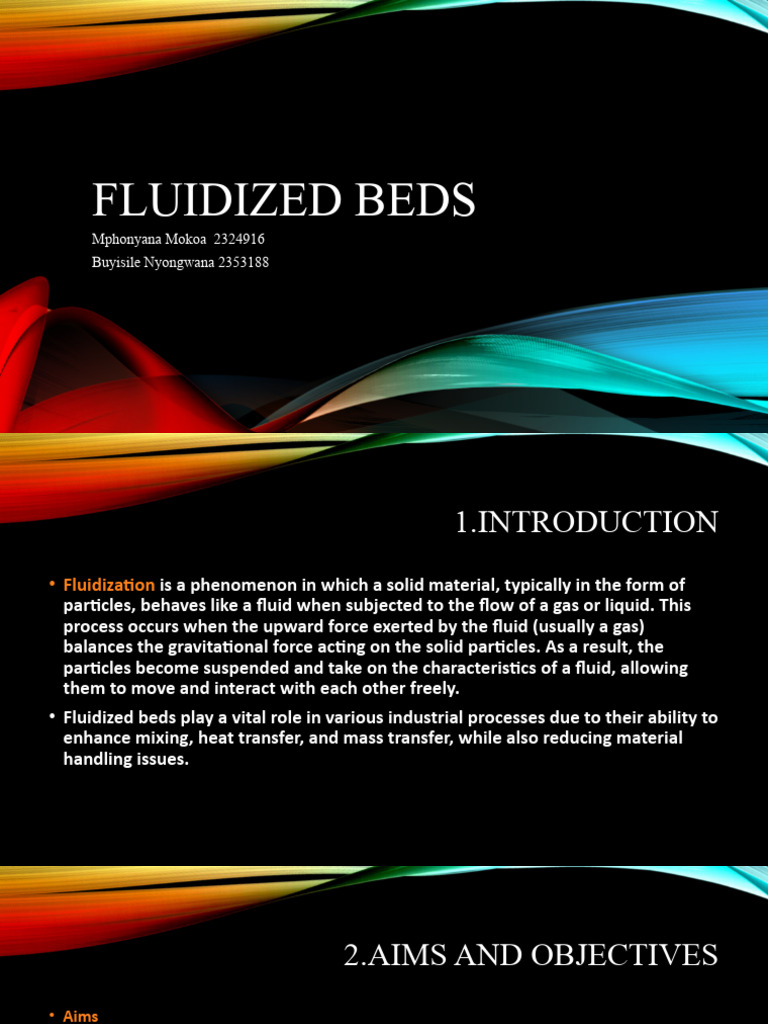 FLUIDIZED BEDS Presentation | PDF | Fluidization | Density