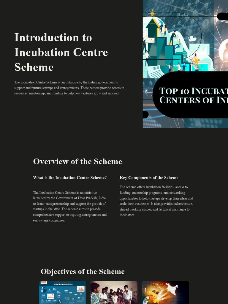 Introduction To Incubation Centre Scheme Pdf Startup Company