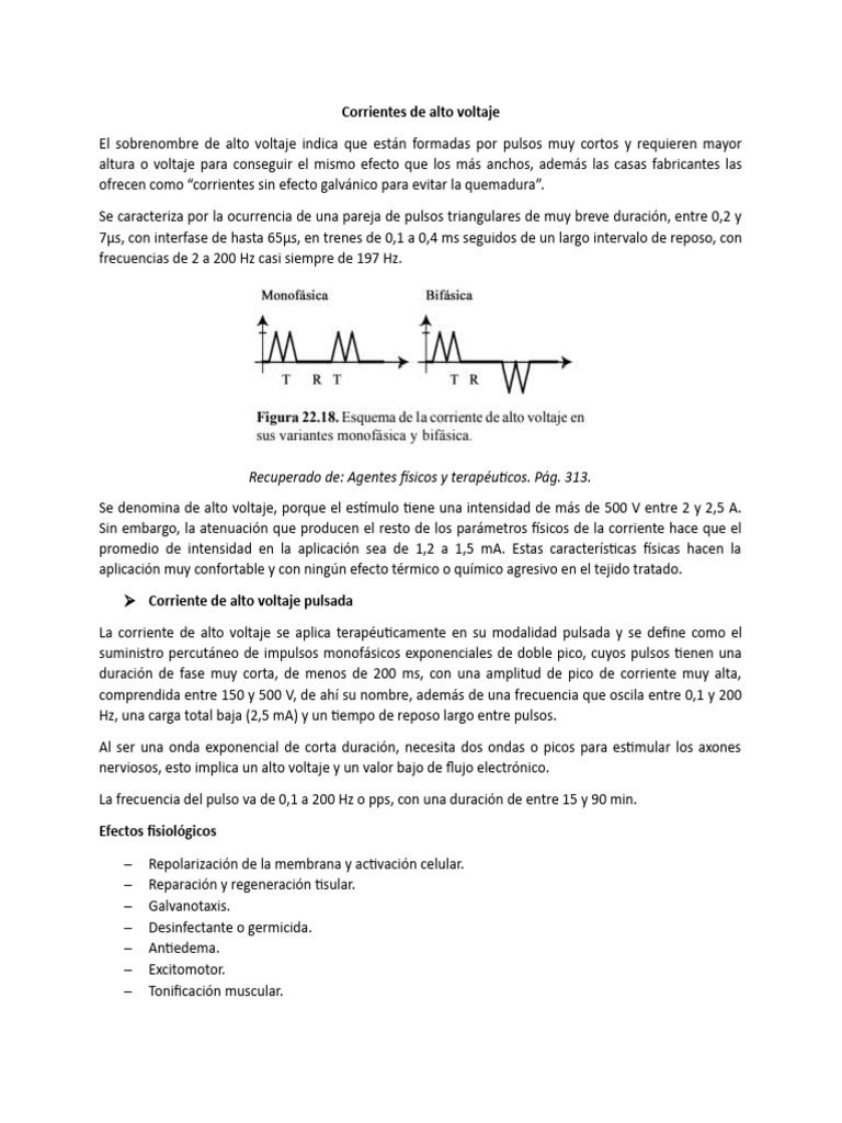 Corrientes de Alto Voltaje | PDF | Frecuencia | Corriente eléctrica