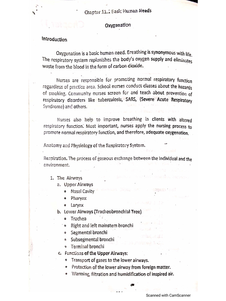 Oxygenation Lecture | PDF