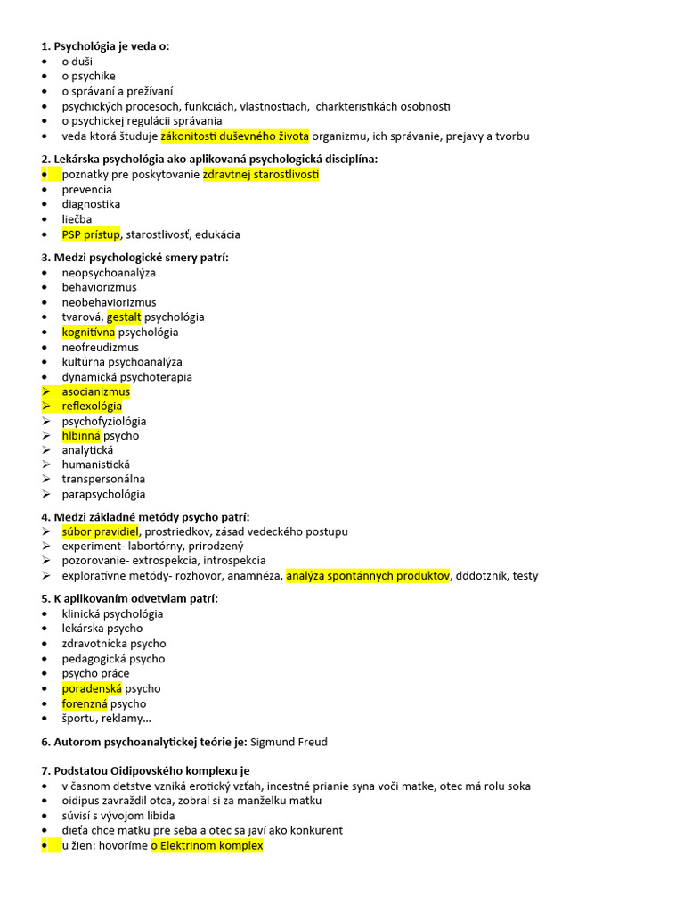 Vypracované Otázky Na Test | PDF