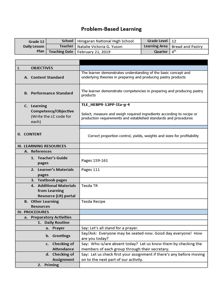 DLP Bread and Pastry | PDF | Cakes | Learning
