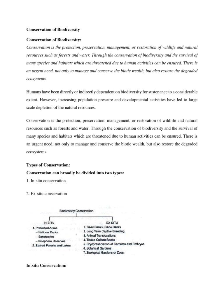 Conservation of Biodiversity | PDF | Conservation Biology | Biodiversity Conservation of Biodiversity | PDF | Conservation Biology | Biodiversity