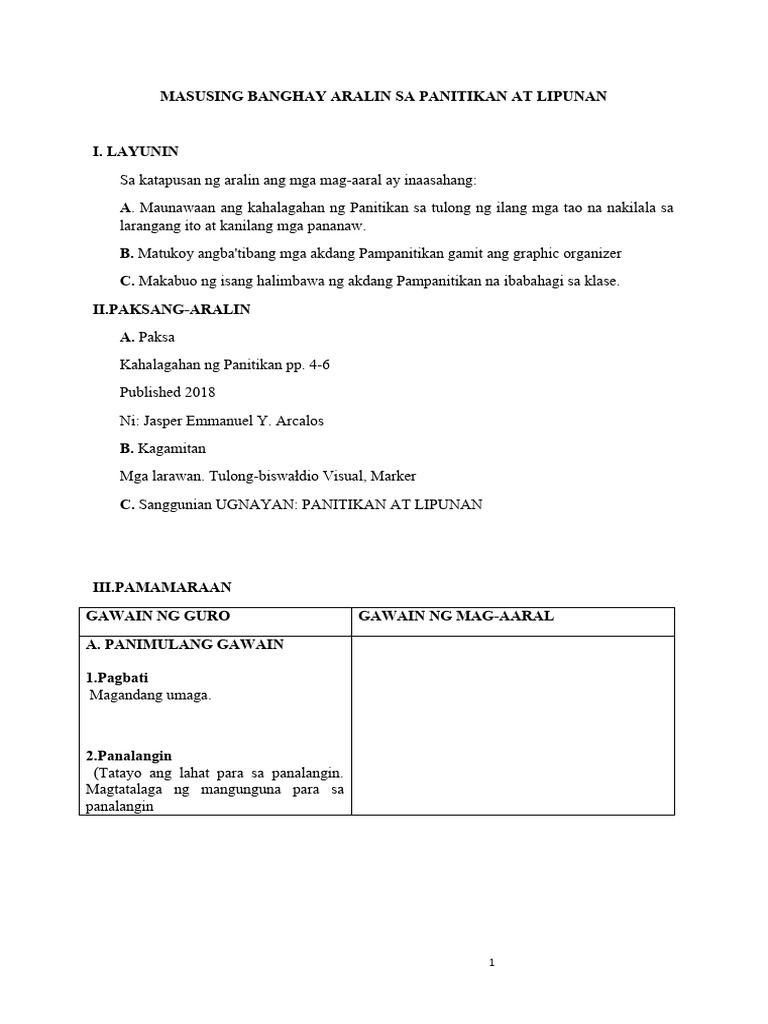 Detailed Lesson Plan in Panitikan | PDF