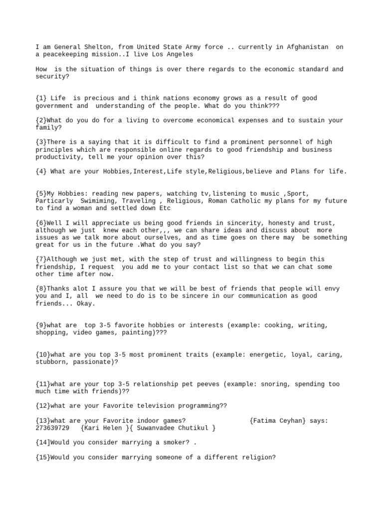 General Chat Format | PDF