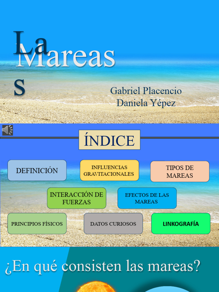 Mareas Presentación | PDF | Marea | Gravedad