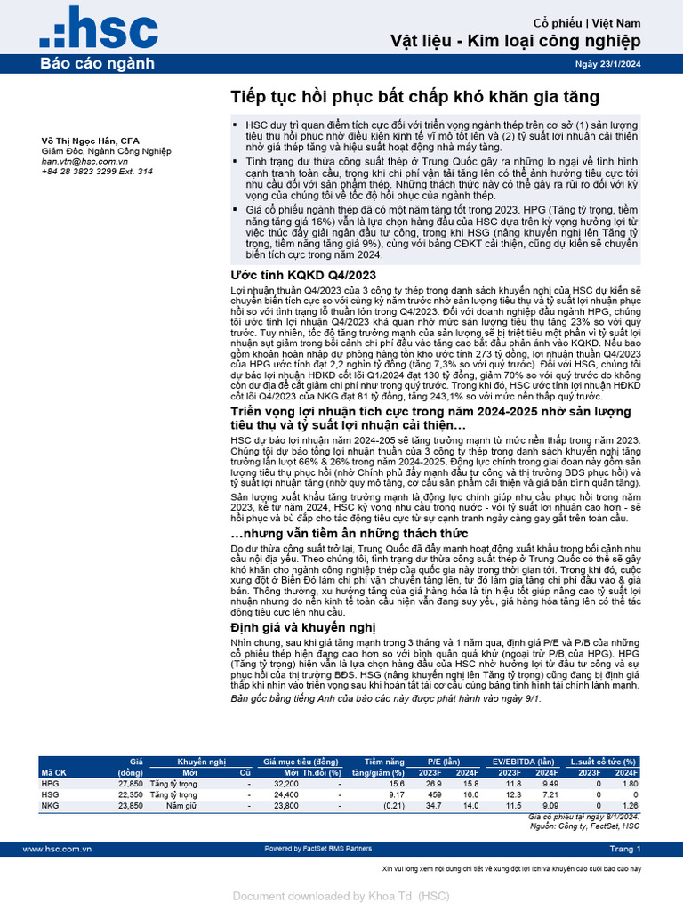 VLXD Thép HSC | PDF