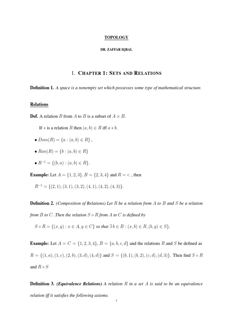 Topology Notes | PDF | Mathematics | Topology